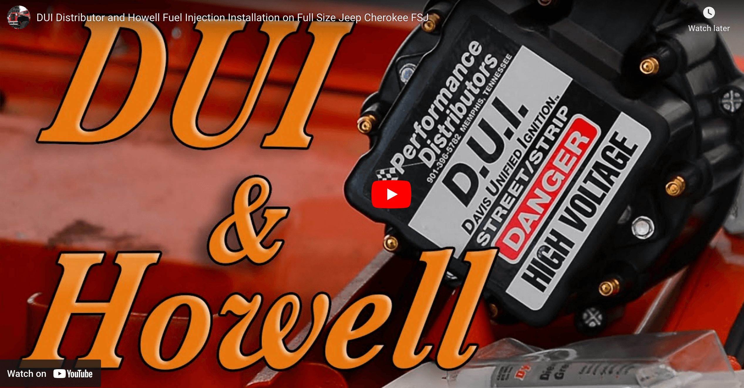 Jeep Farm Howell EFI & DUI Distributor Cherokee FSJ Install Video ...